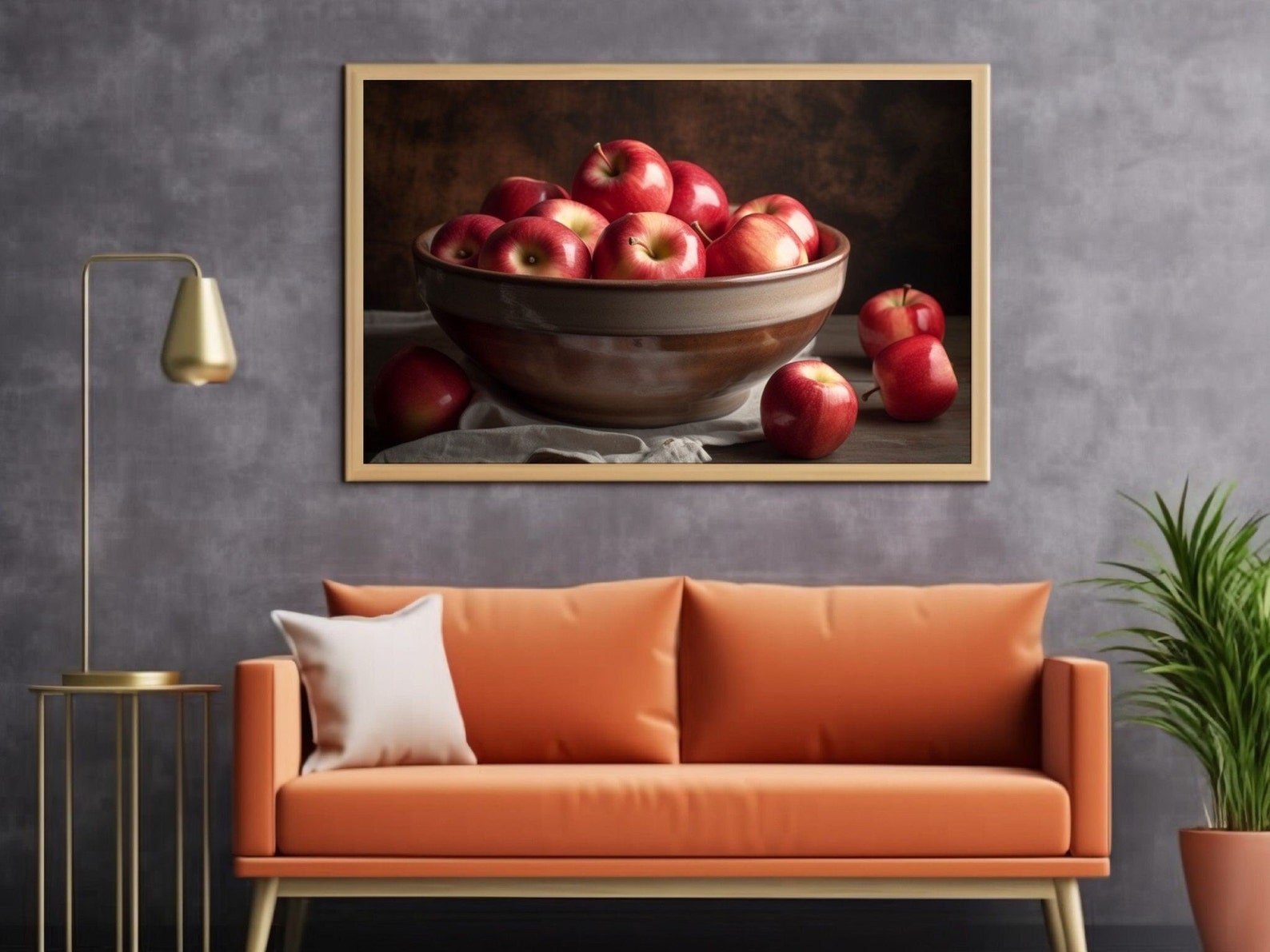 Rustic Red Apples Digital PRINTABLE Wall Art Funky Wall Decor Museum ...