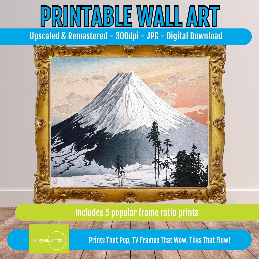 Mount Fuji Printable, Japanese Wall Art, Ukiyo-e Art, Vintage Landscape ...