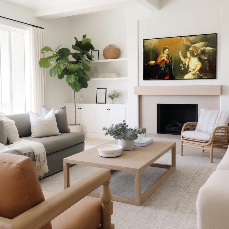 Annunciation Frame TV Art – Blessed Virgin Mary & Archangel Gabriel ...