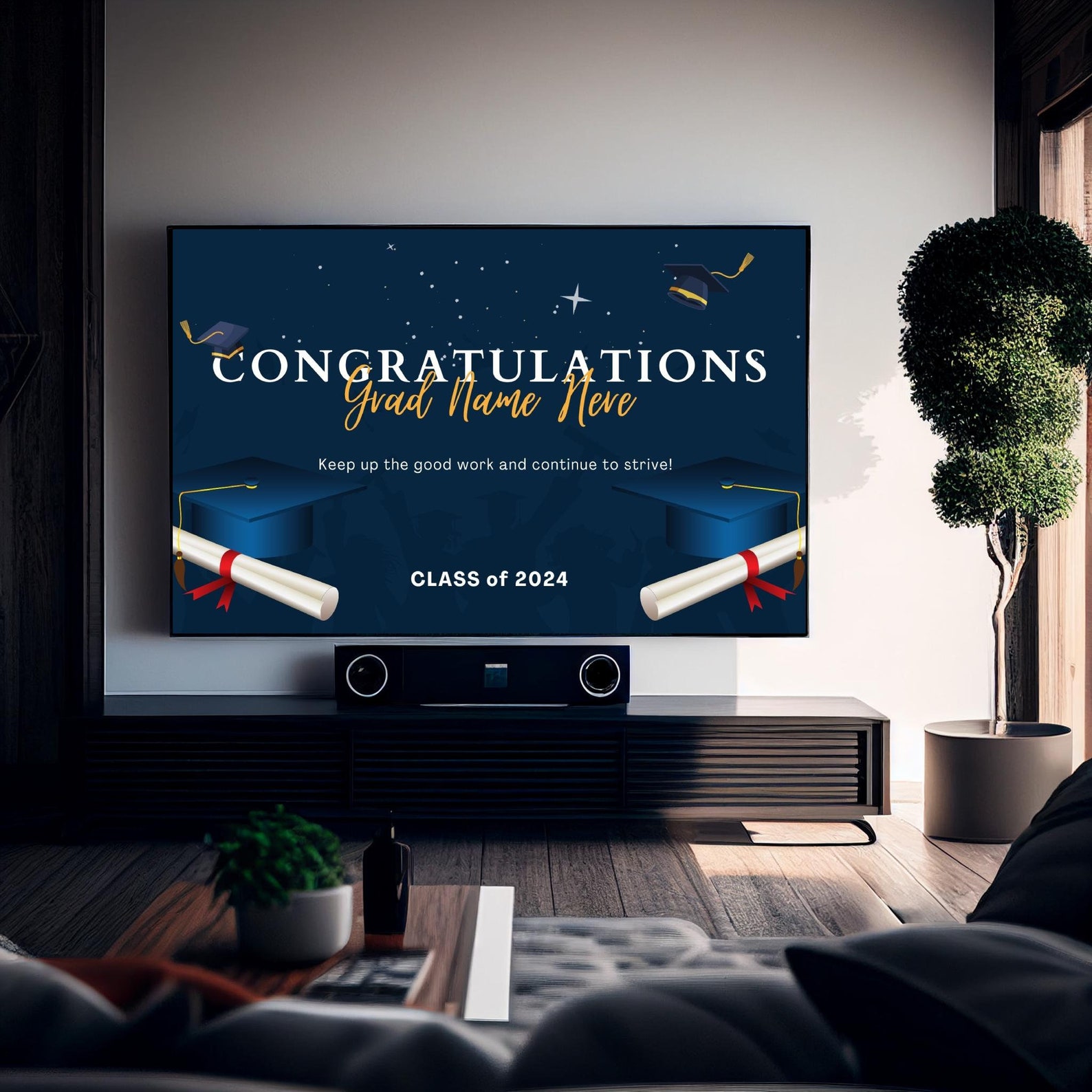 Personalized Graduation 4K FRAME TV Art Class of 2024 Samsung Download ...