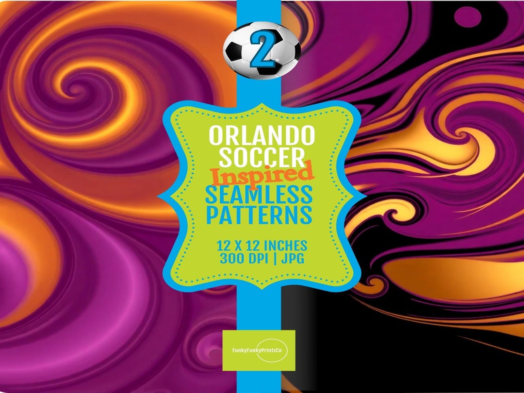 Orlando Soccer Digital Paper – Colorful Sporty Design 12x12 JPG, Bright ...