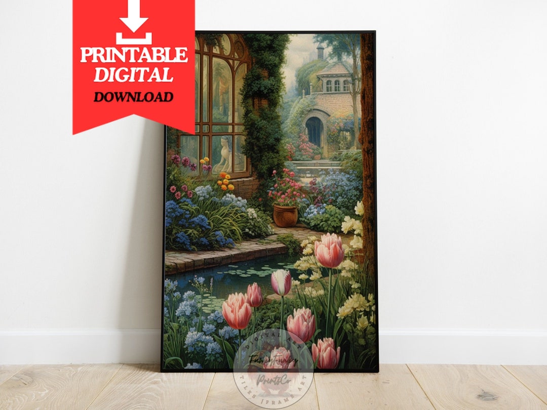 Colorful Flower Garden PRINTABLE Wall Art Nature Print Bundle for a ...