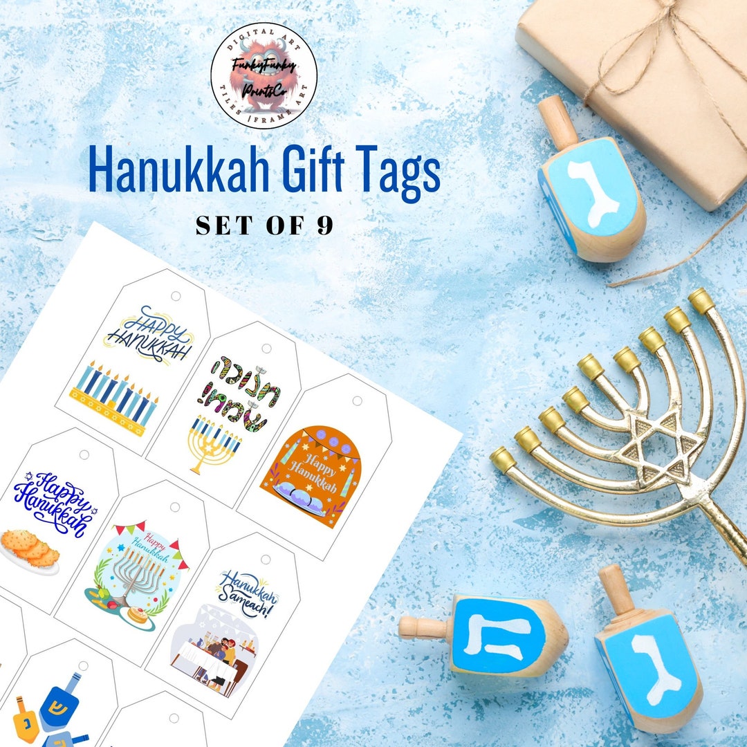 Printable Hanukkah Gift Tags Happy Holidays Gift Tags Chanukah Gift ...
