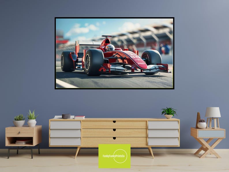 F1 Racing Car Frame TV Art: 4K HD Motorsport Decor (digital Download ...