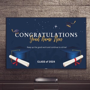 Personalized Graduation 4K FRAME TV Art Class of 2024 Samsung Download ...
