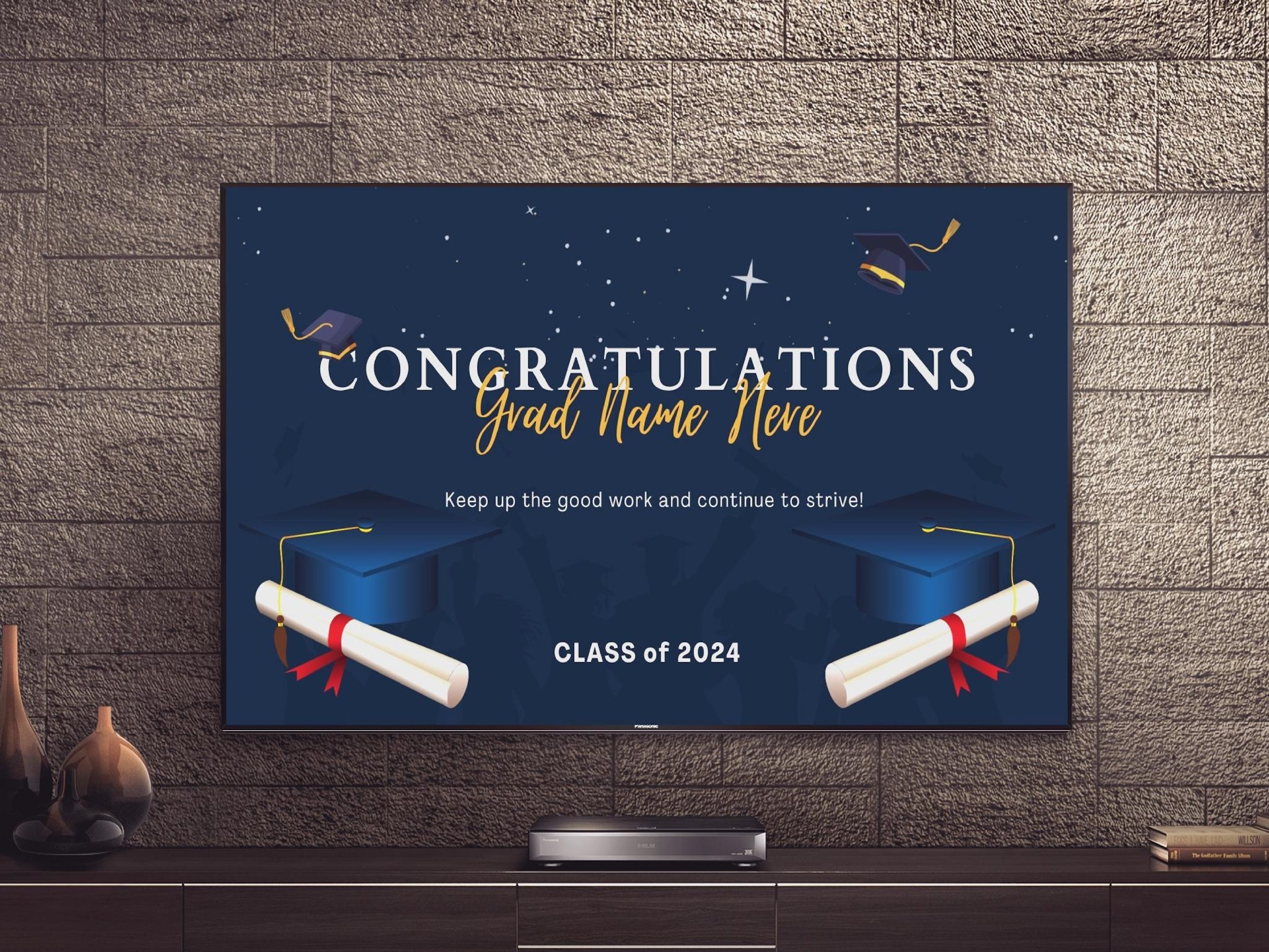 Personalized Graduation 4K FRAME TV Art Class of 2024 Samsung Download ...