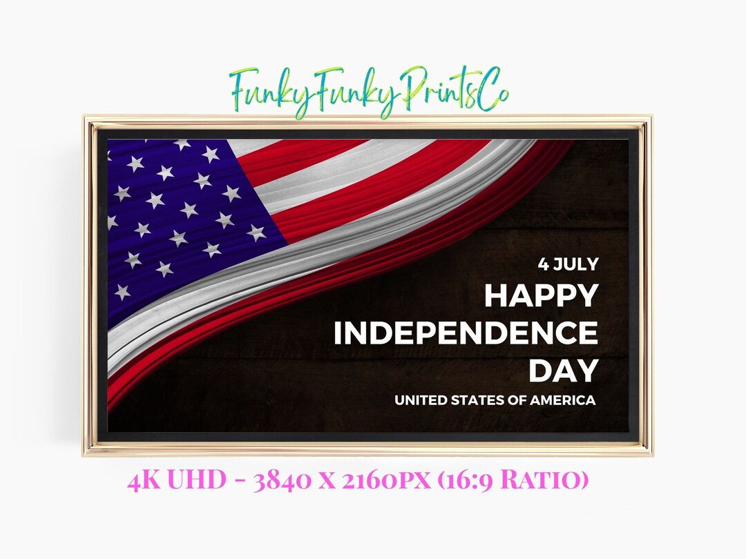 4th of July FRAME TV Art Digital Download Abstract Patriotic Red White ...