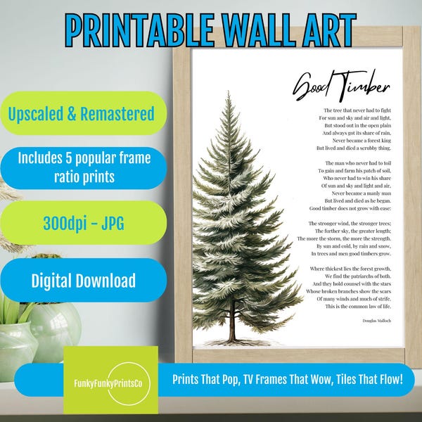 Good Timber Poem - Etsy