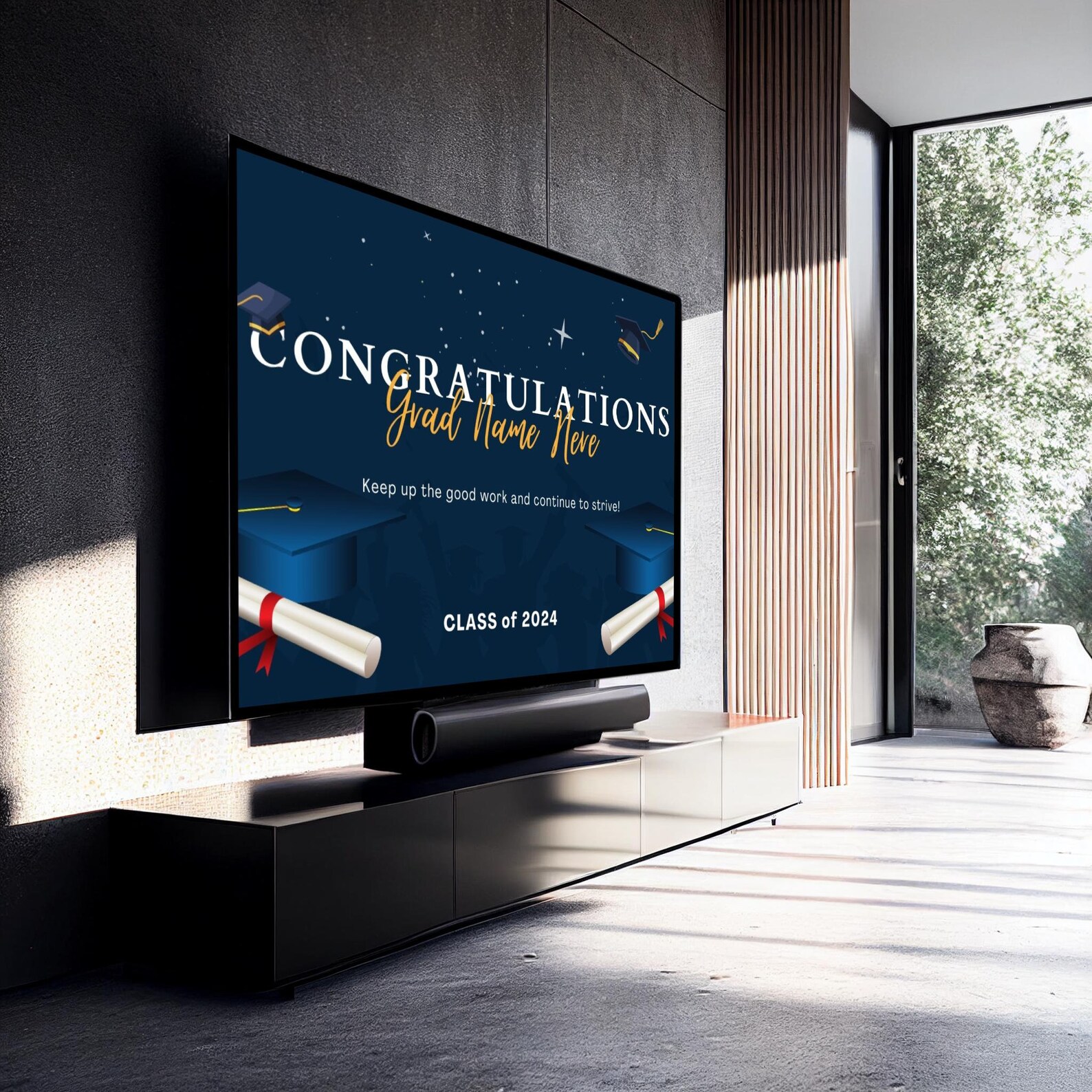 Personalized Graduation 4K FRAME TV Art Class of 2024 Samsung Download ...