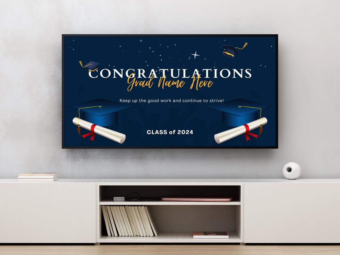 Personalized Graduation 4K FRAME TV Art Class of 2024 Samsung Download ...