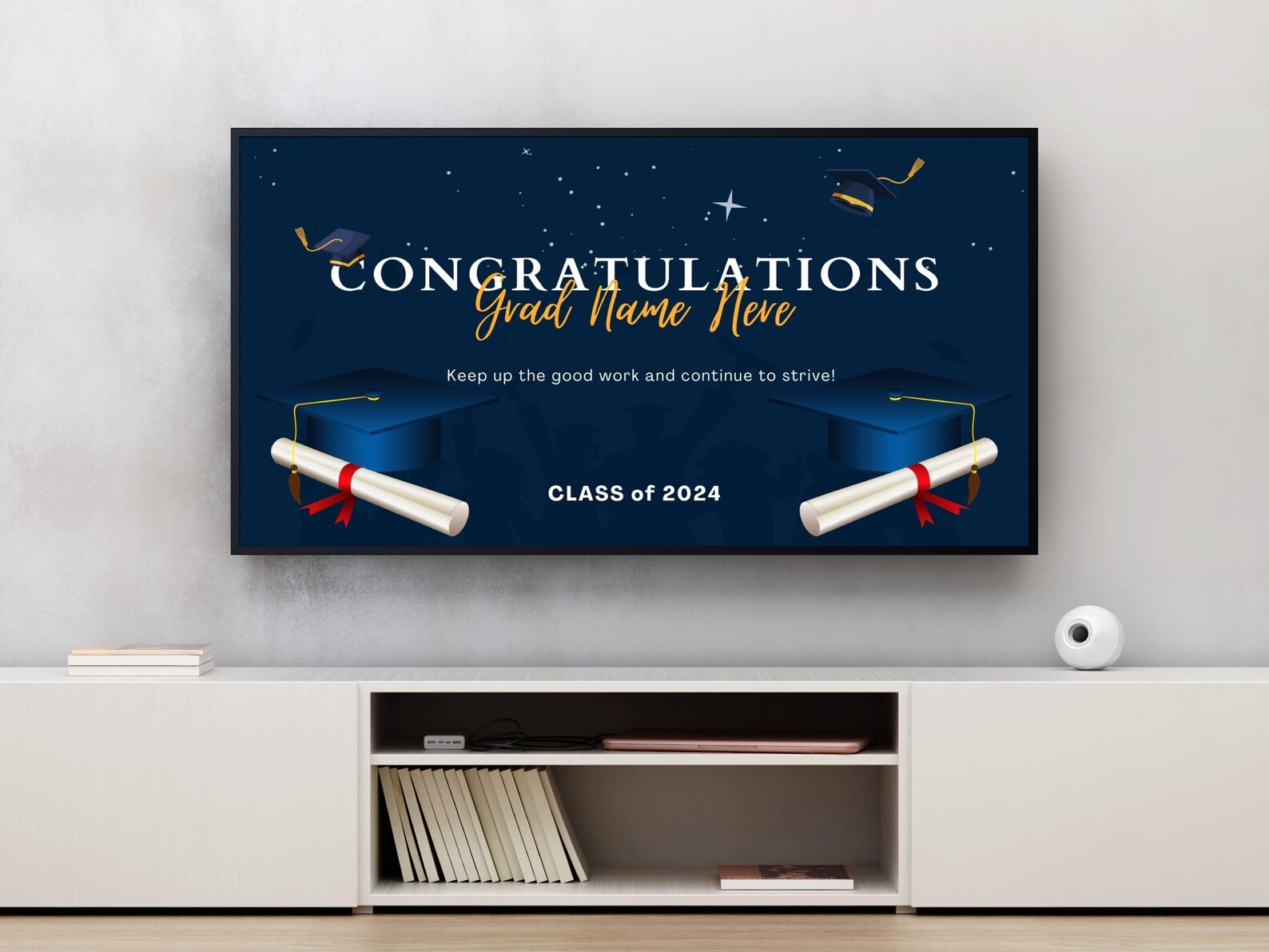 Personalized Graduation 4K FRAME TV Art Class of 2024 Samsung Download ...