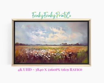 Wildflower Field Meadow Frame TV Artwork Summertime Countryside View ...