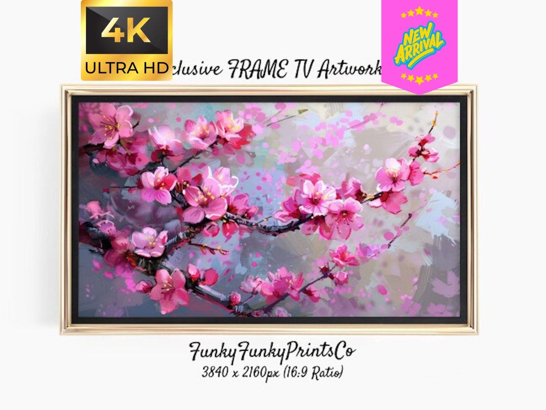Cherry Blossom Delight for Samsung FRAME TV Pink Flower Abstract ...