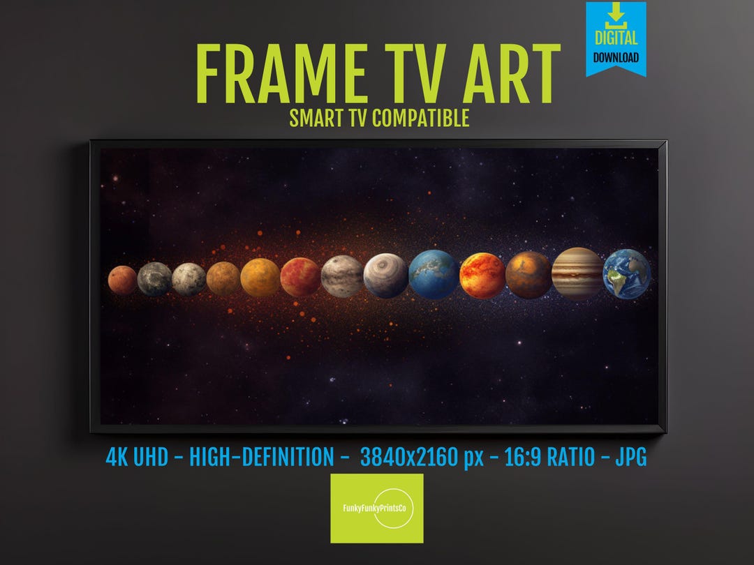 Solar System TV Art 4K – Space Planets Wallpaper for Samsung Frame, UHD ...