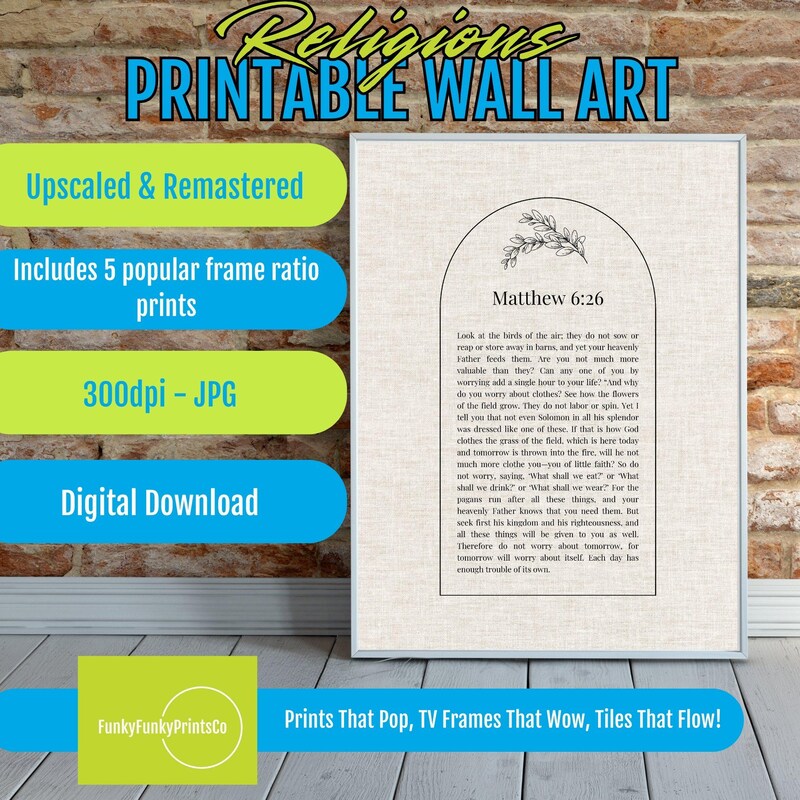 Matthew 6 26 - Etsy