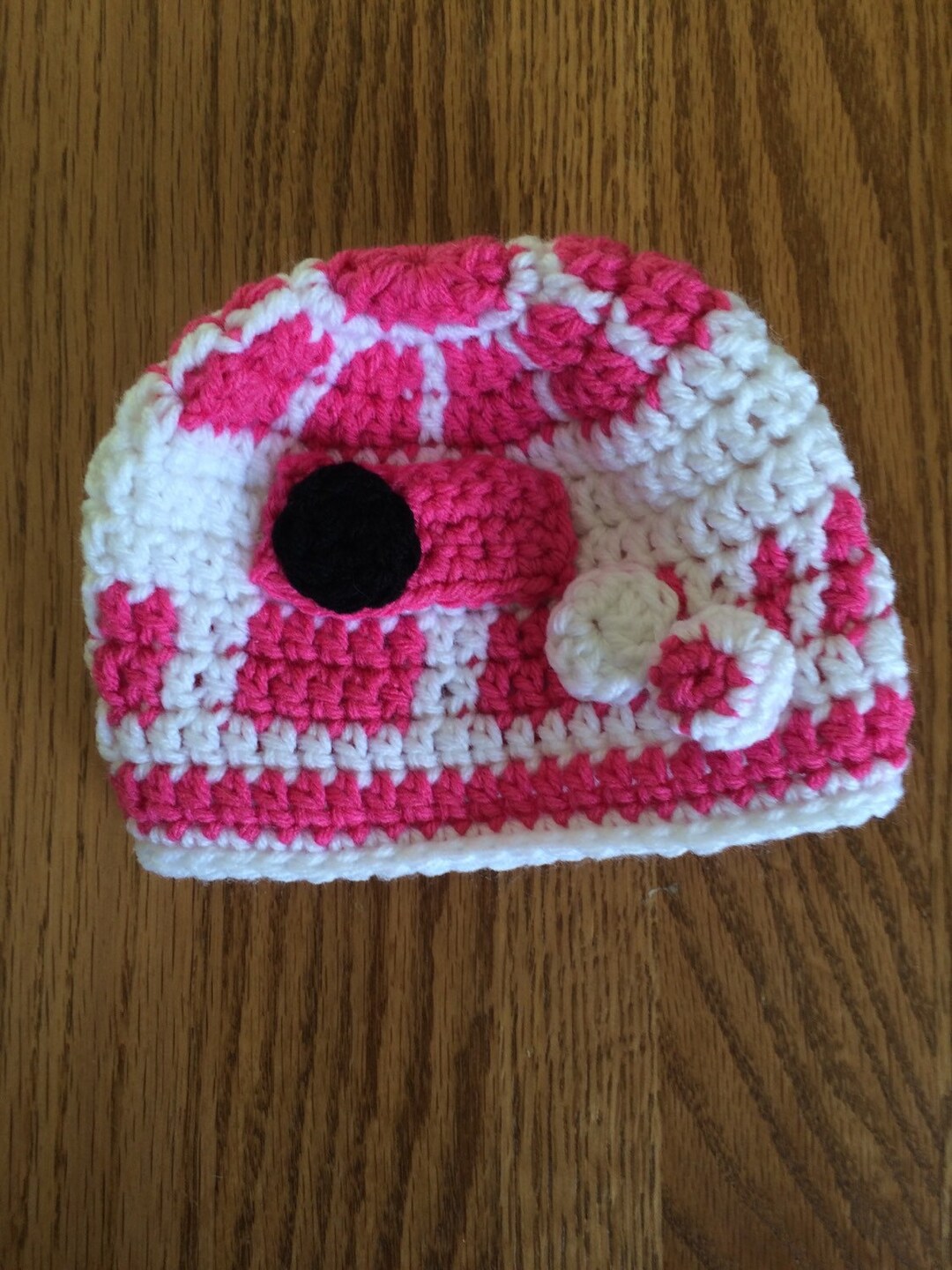 Crochet R2D2 Hat: Pink & White Star Wars Inspired Beanie - Etsy