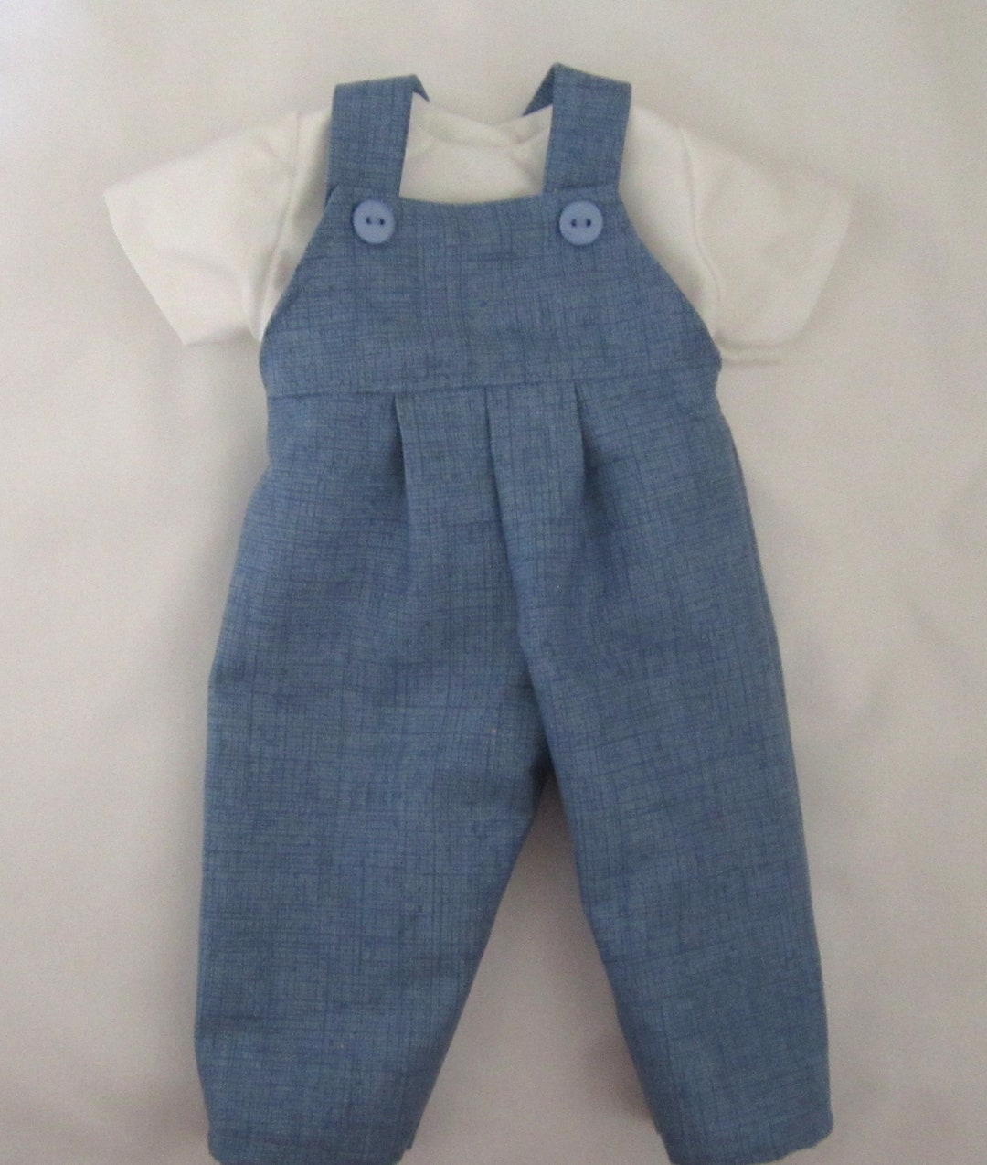 Boy or Girl Blue Overalls White Shirt Fits Bitty Baby or Other 15 Baby ...