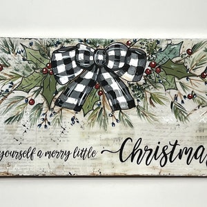 Buffalo Check Sign, Christmas Decor, Christmas Sign, Holiday Decor ...