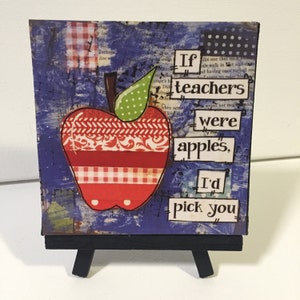 Teacher Apple print with Easel if teachers were apples | Etsy