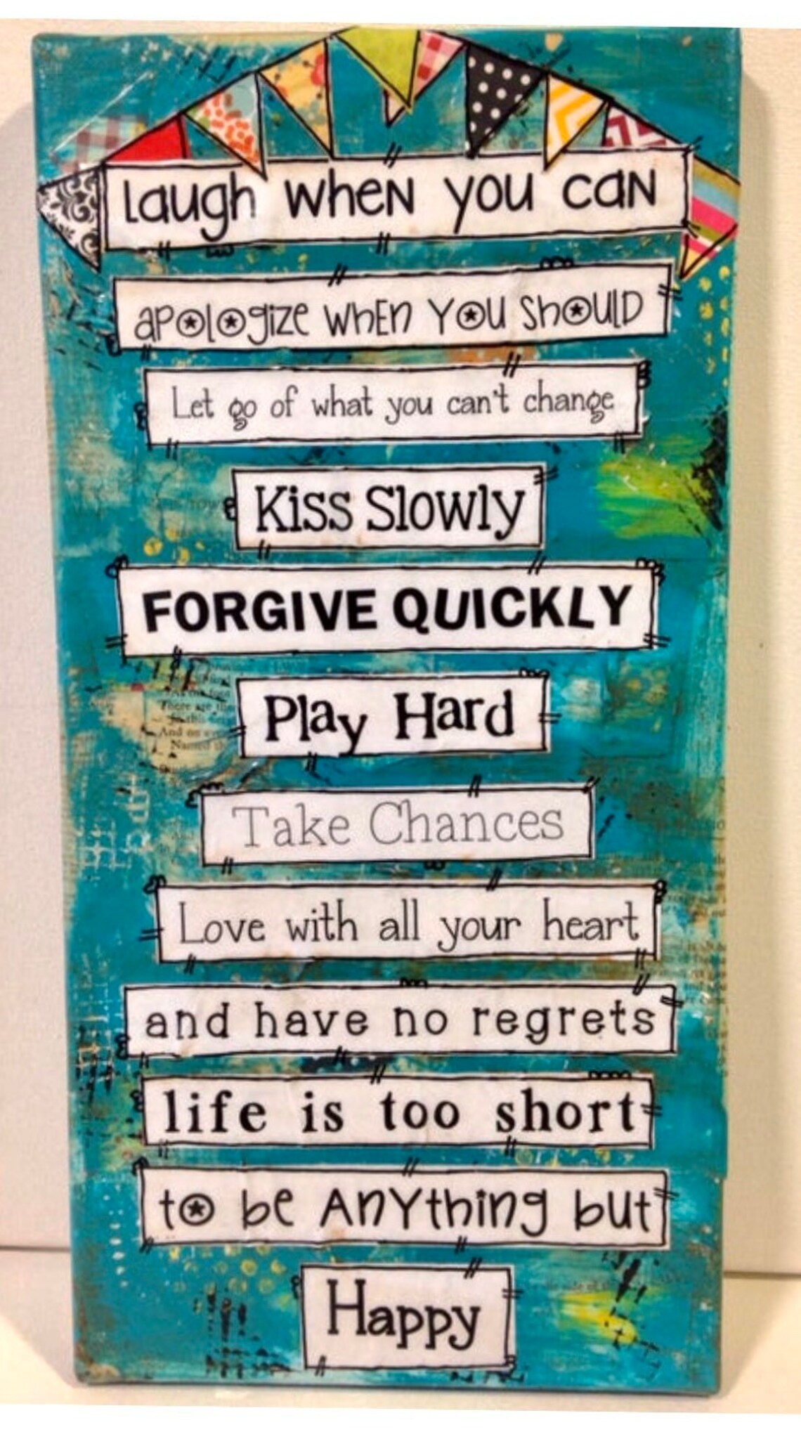 Happy Sign Life Rules Prints - Etsy