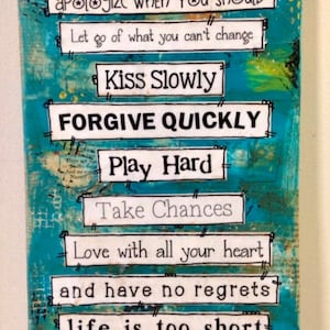 Happy Sign Life Rules Prints - Etsy