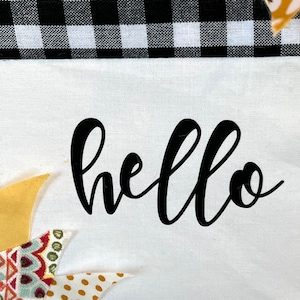 Hello Sunflower Wall Banner Fabric Wall Decor Sunflower - Etsy
