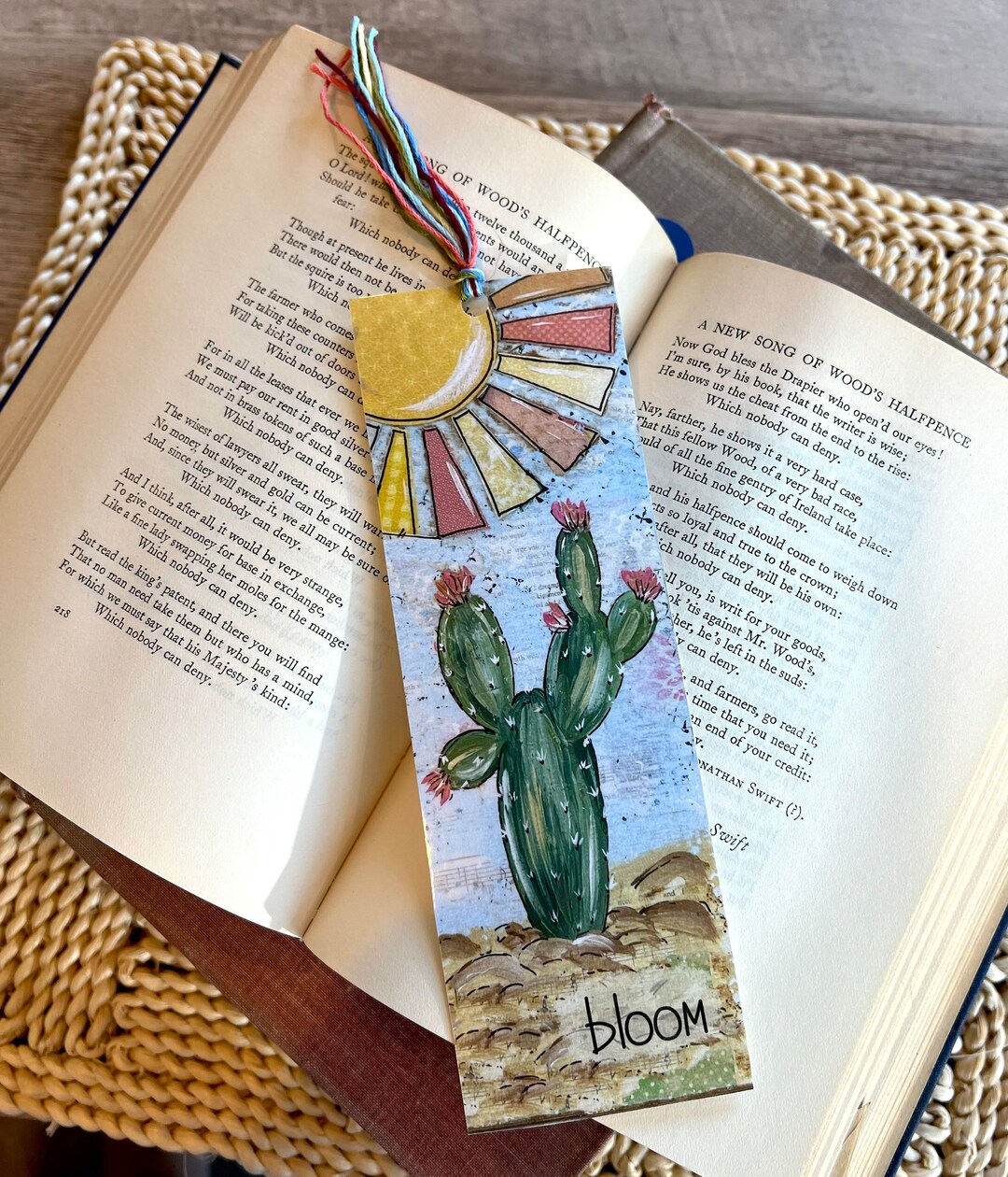 Cactus Bookmark, Bloom Where You Are Planted, Book Love, Page Holder - Etsy