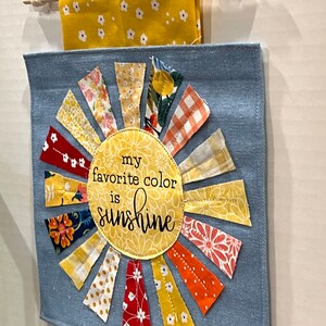Sunshine Wall Banner, Sunbeams Fabric Wall Decor, My Favorite Color is ...