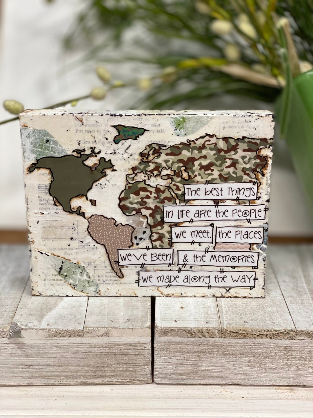 Military World Map Sign, the Best Things Inspirational Map Decor, Map ...