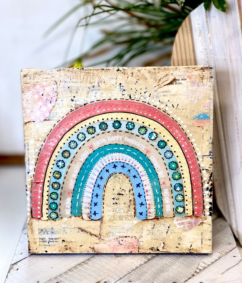 Rainbow Sign Boho Rainbow Rainbows Colorful Rainbow Sign - Etsy
