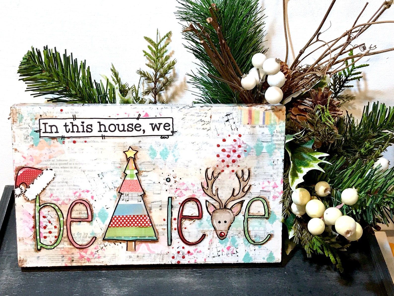 Believe Sign Christmas Decor in This House We Believe Believe Santa ...