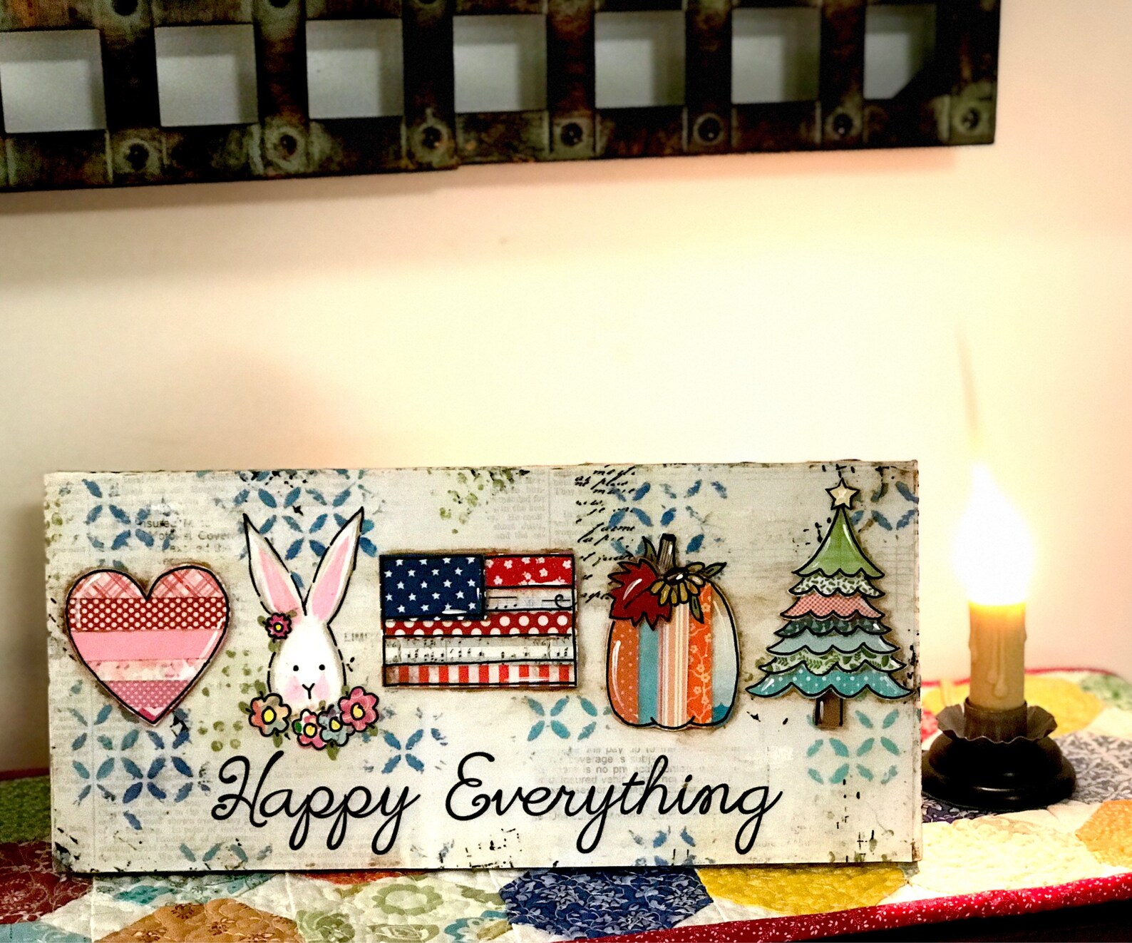 Happy Everything Sign Happy Everything All Seasons | Etsy