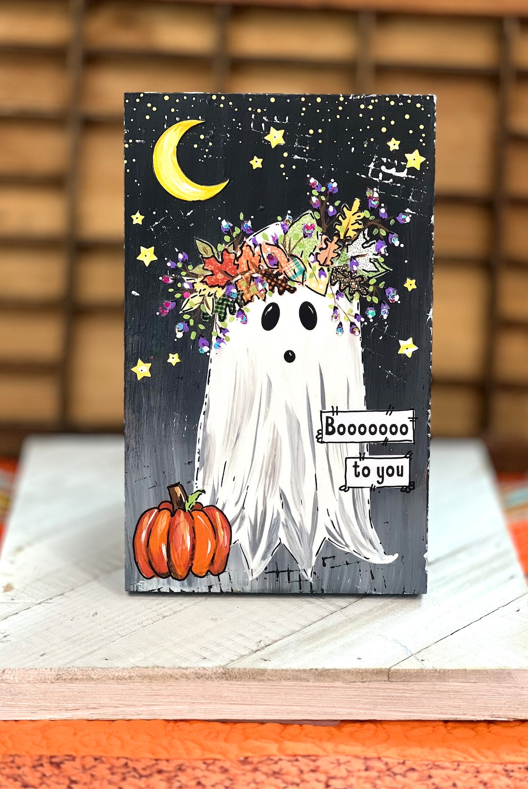 Ghost Painting Original, Ghost Sign, Halloween Cute Ghost, Ghost ...