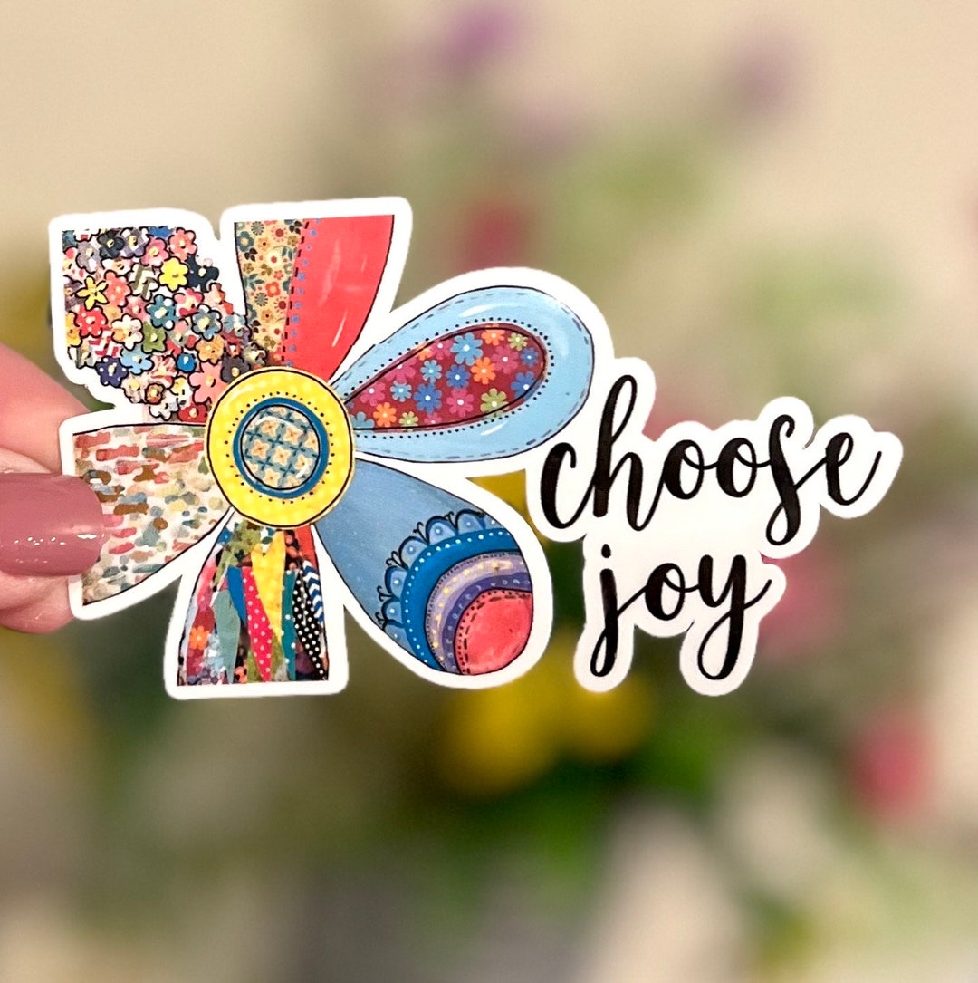 Choose Joy Sticker, Boho Daisy Sticker, Daisy Flower Decal, Daisy Vinyl ...