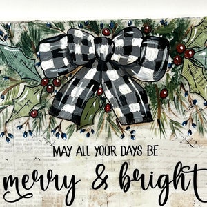 Buffalo Plaid Sign, Christmas Decor, Christmas Sign, Holiday Decor, May ...