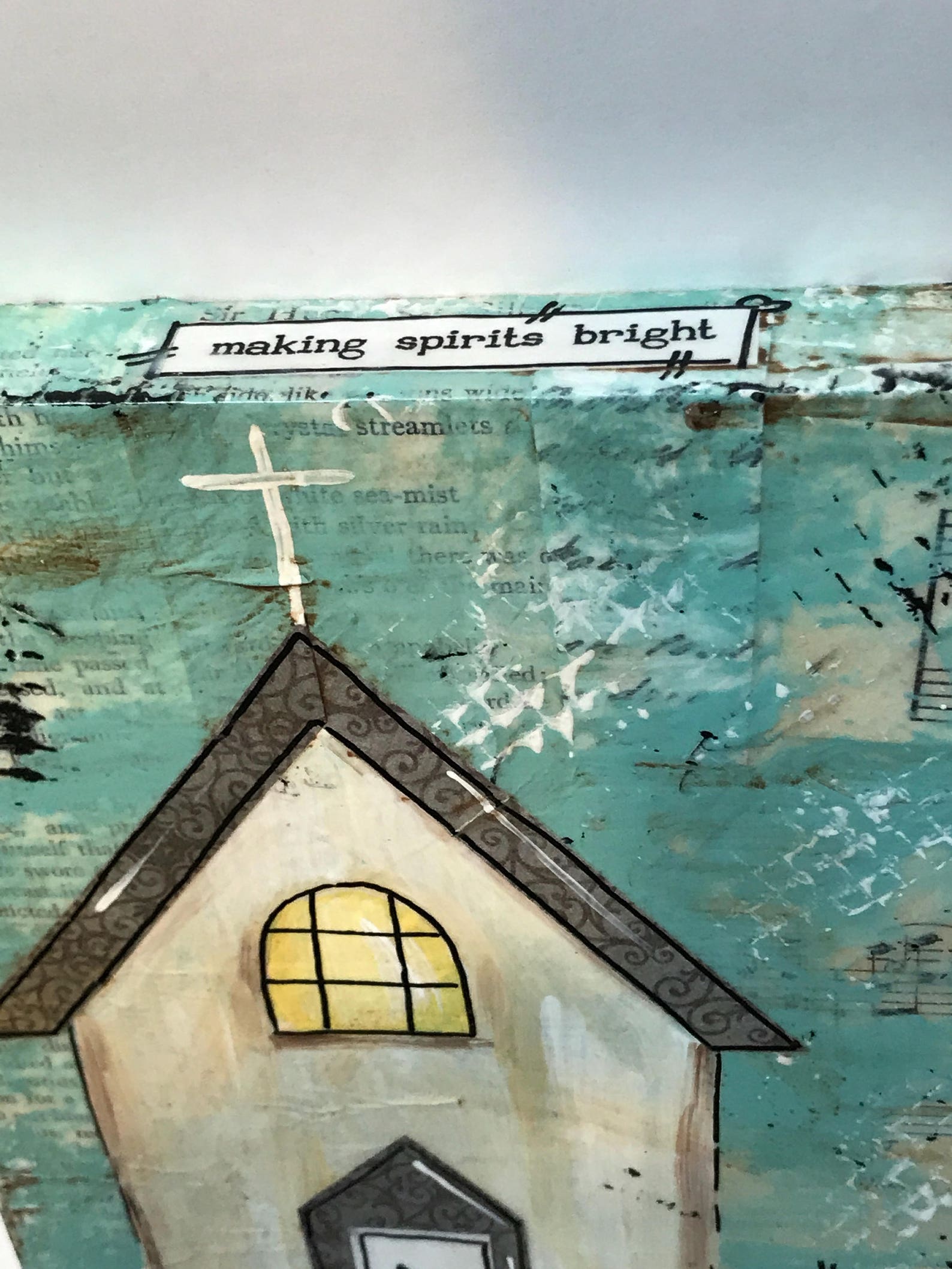 Rustic Church Painting Christmas Church Sign Painted Church | Etsy