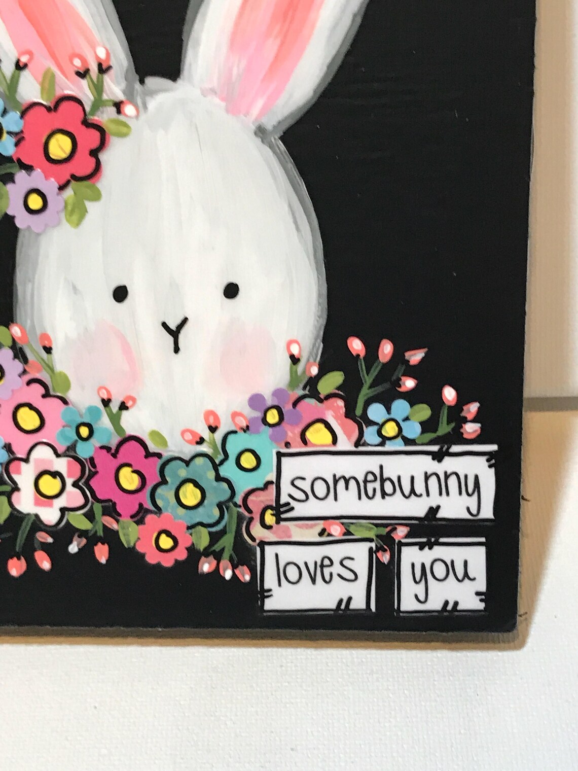 Bunny Painting Bunny Sign Spring Bunny Sign Nursery Bunny | Etsy