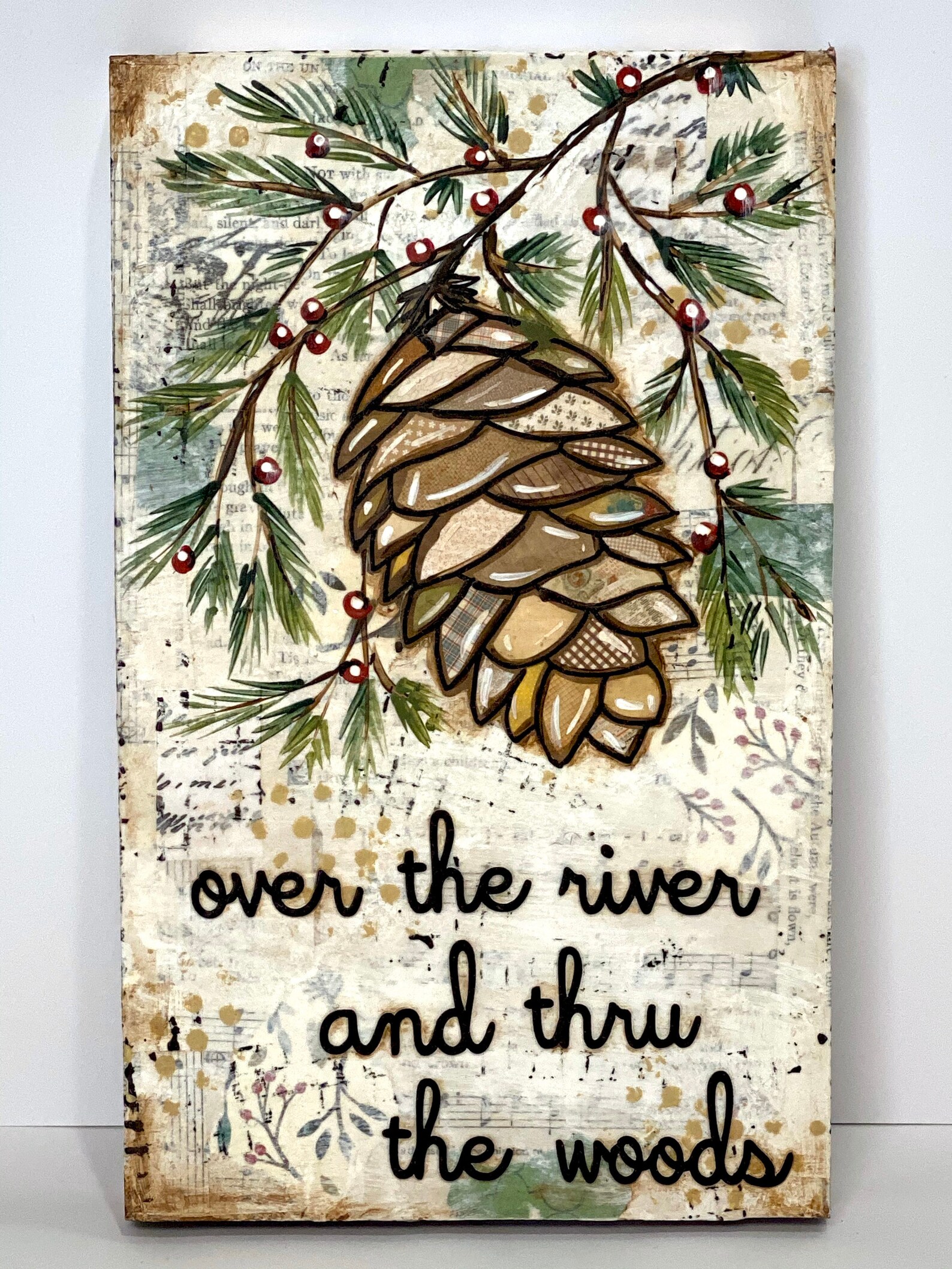 Winter Decor Rustic Over the River SIGN Holiday Decor - Etsy