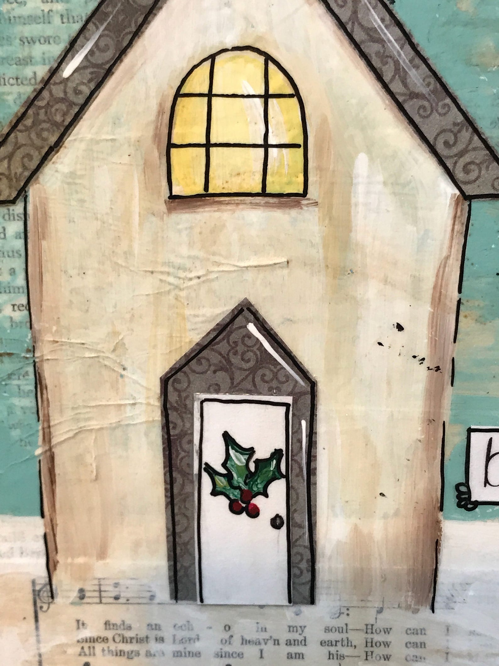 Rustic Church Painting Christmas Church Sign Painted Church | Etsy