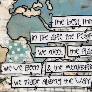 World Map Sign Memories Sign Inspirational Map Decor Map | Etsy
