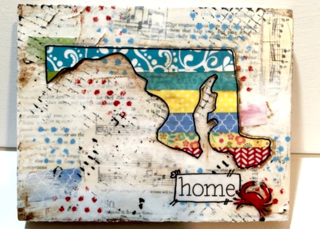 Maryland State Sign, Home State Sign, Maryland Crab - Etsy