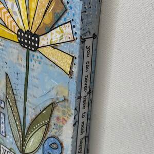 Live Your Best Life Sign Mixed Media Joyful Sign Yellow and Blues ...