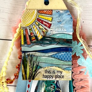 Beach Art, Mixed Media Collage Art, Beach Decor, Shore Painting - Etsy