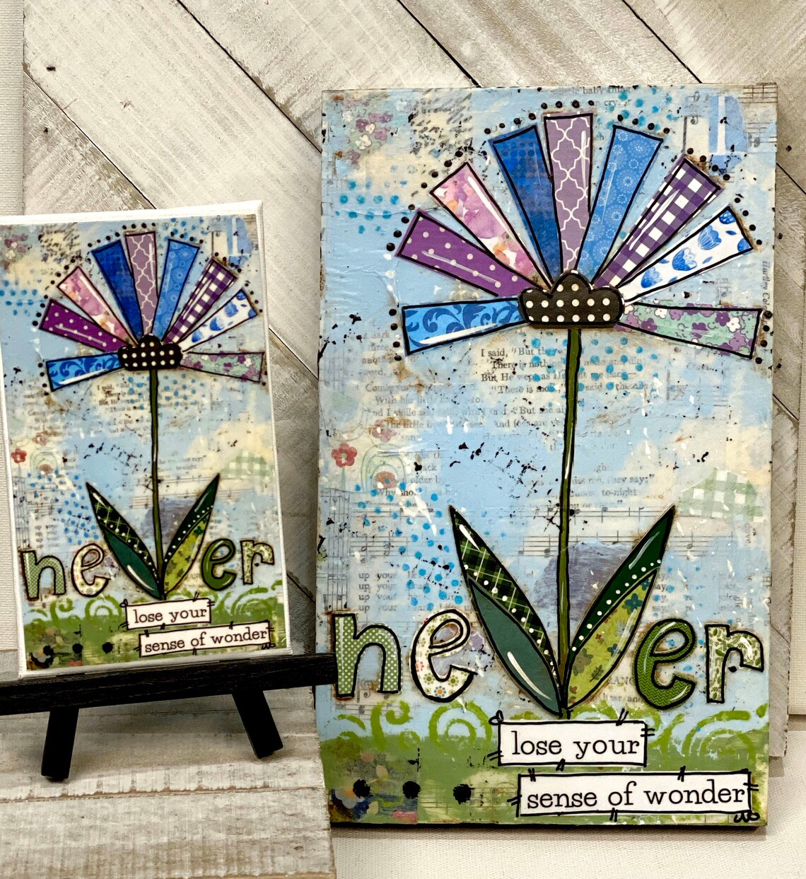 Floral Decor Sign Never Lose Your Sense of Wonder Mixed Media - Etsy