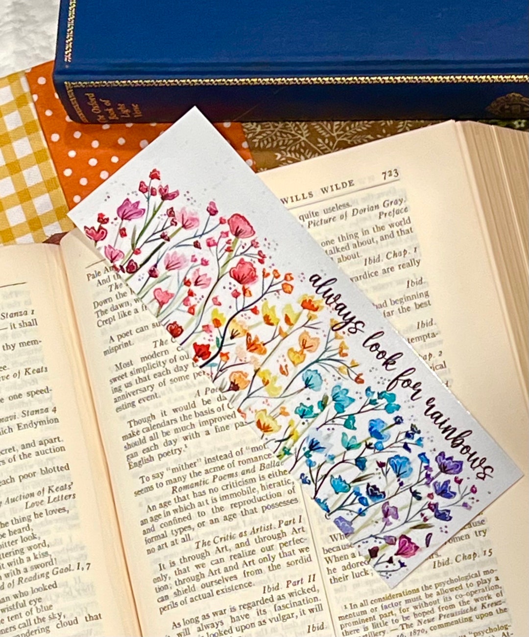 Always Look for Rainbows, Watercolor Rainbow Bookmark, Rainbow ...