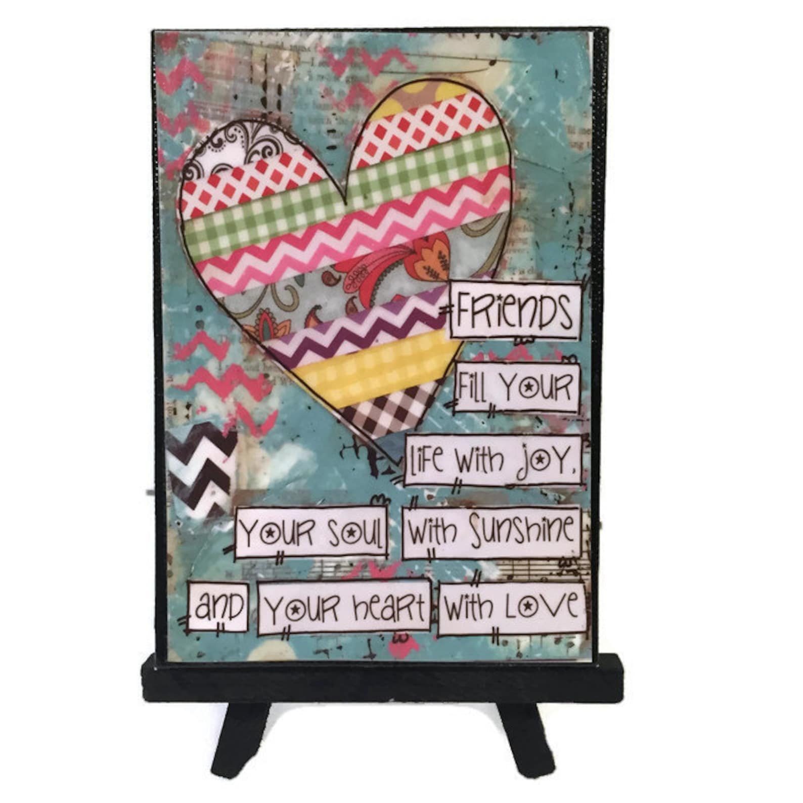 Friend Gift Friendship Print Print and Easel Set | Etsy