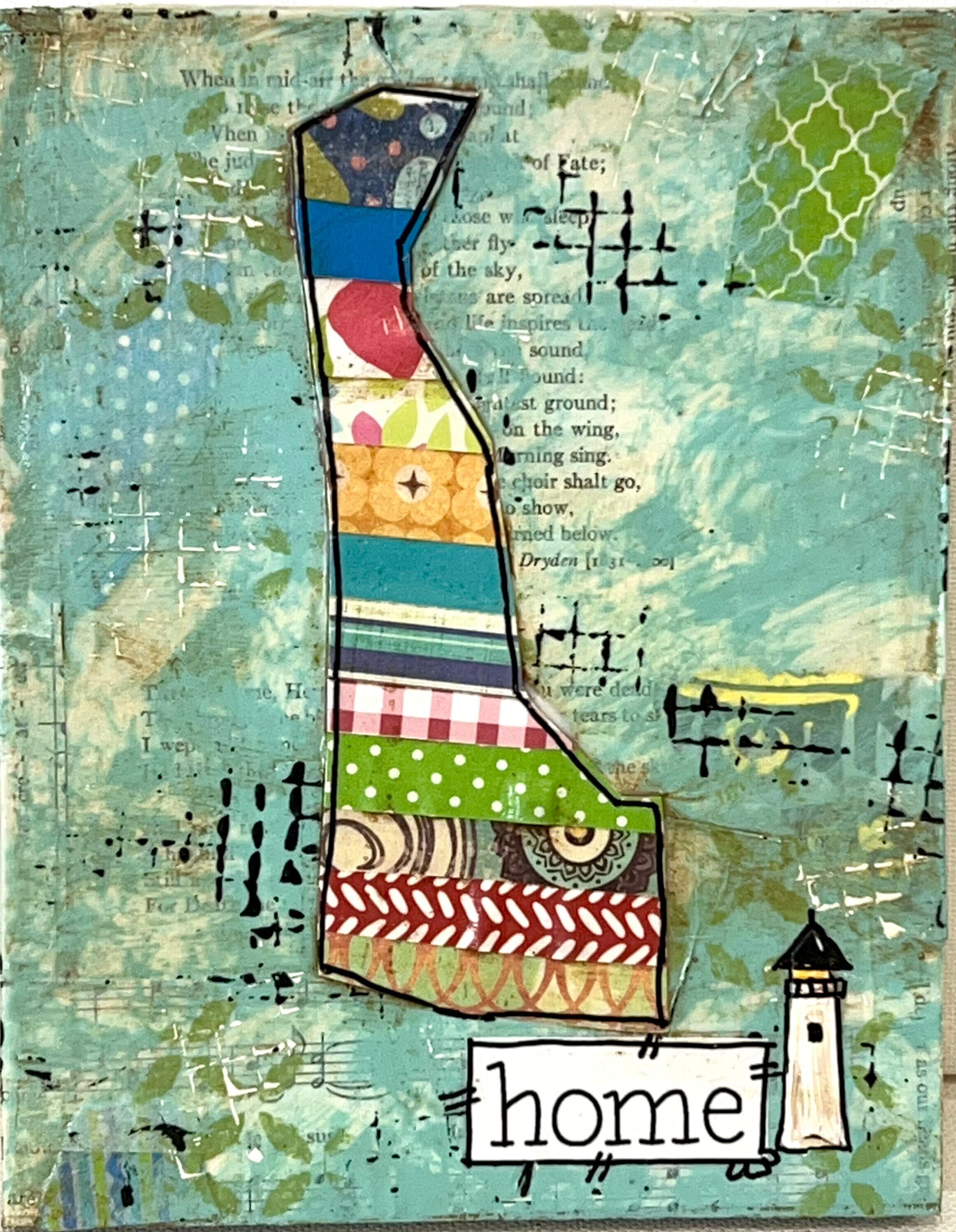 Delaware State Sign Home State Sign Delaware Lighthouse - Etsy