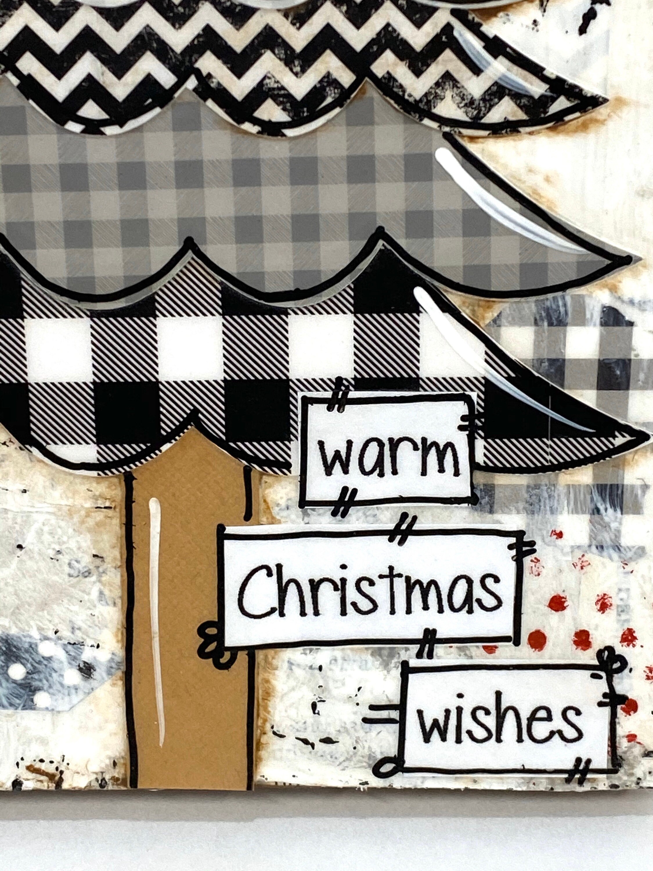 Buffalo Check Christmas Sign Tree Decor Holiday Sign Warm Christmas ...