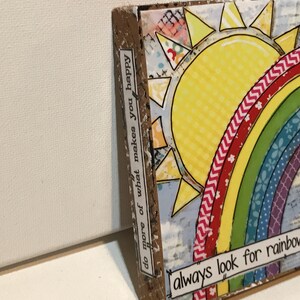 Rainbow Print, Mixed Media Rainbow Art, Colorful Rainbow Sign, Always ...