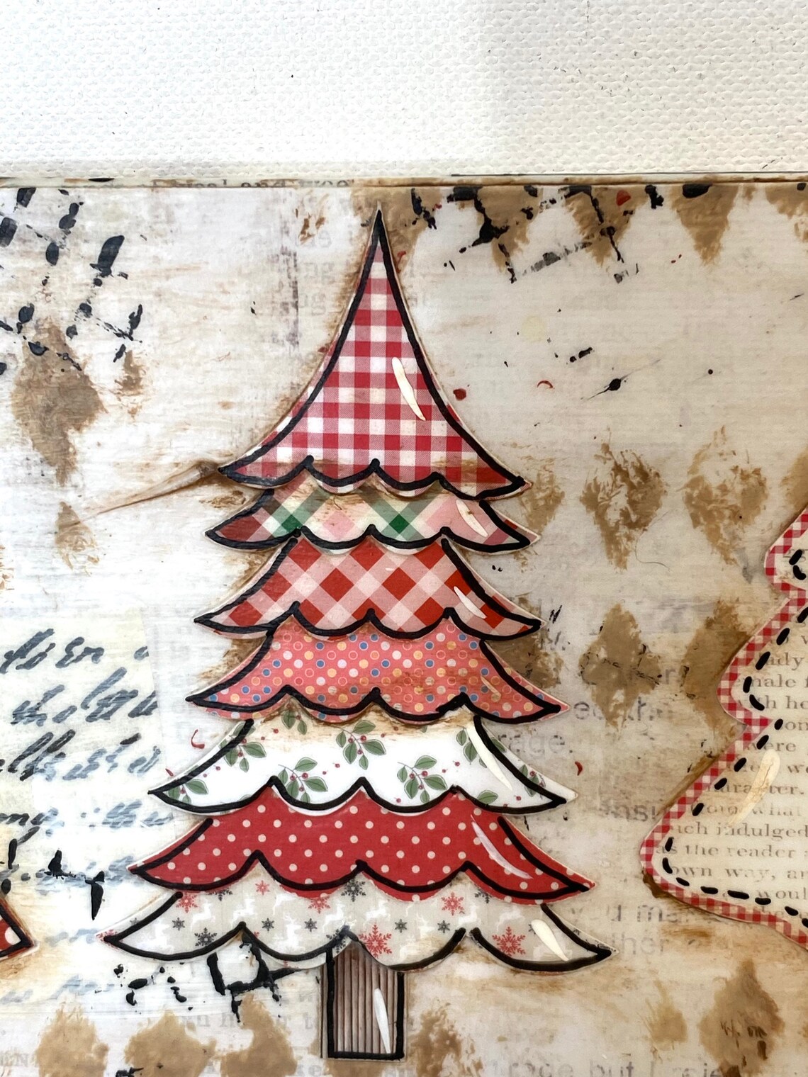 Christmas Decor, Tree Sign, Holiday Sign, Christmas Tree Row, Red and ...